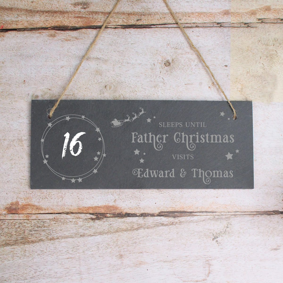 Personalised Slate Christmas Countdown Door Sign – GiftsInAJiffy