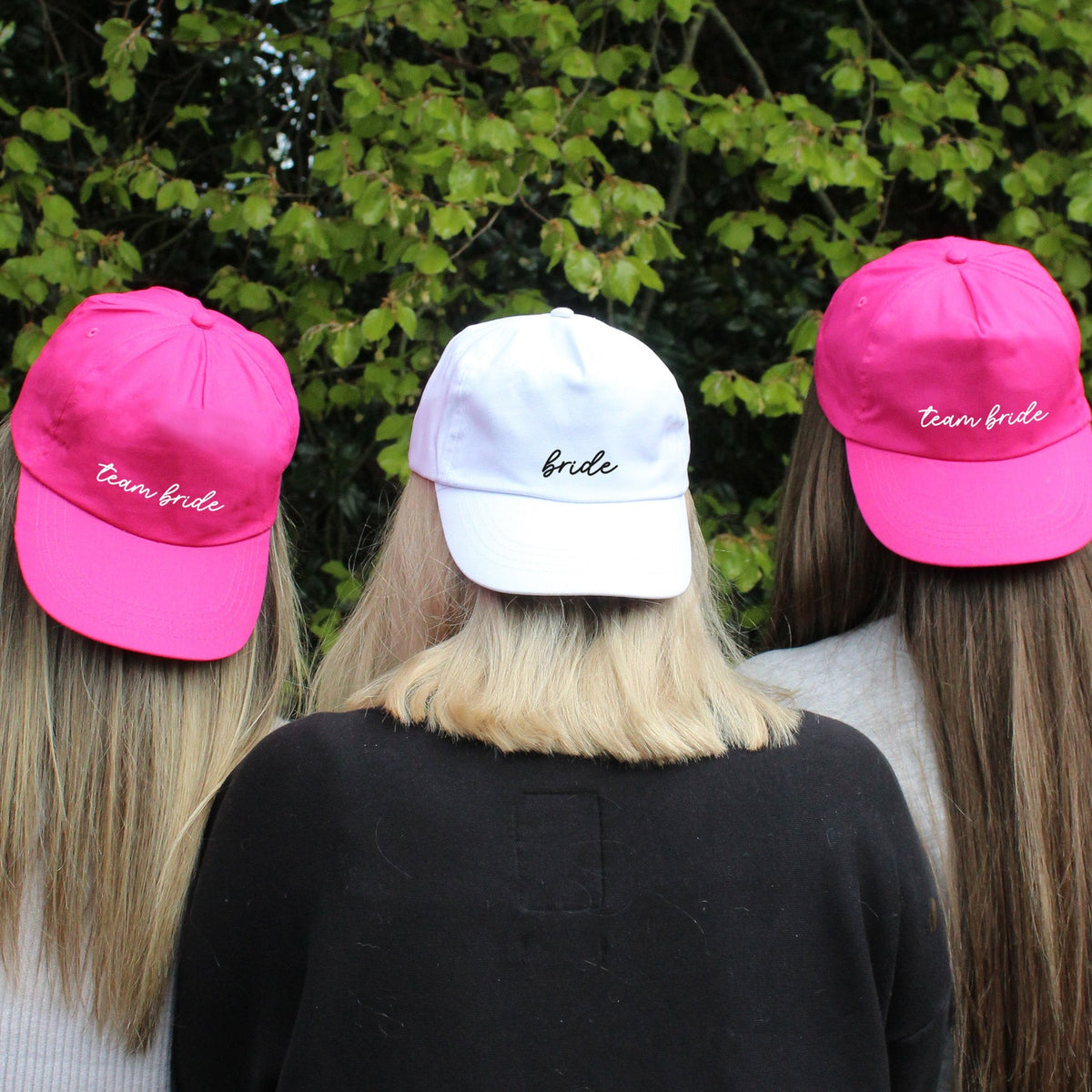 Personalised Pink Team Bride & White Bride Hats - Custom Hen Party ...