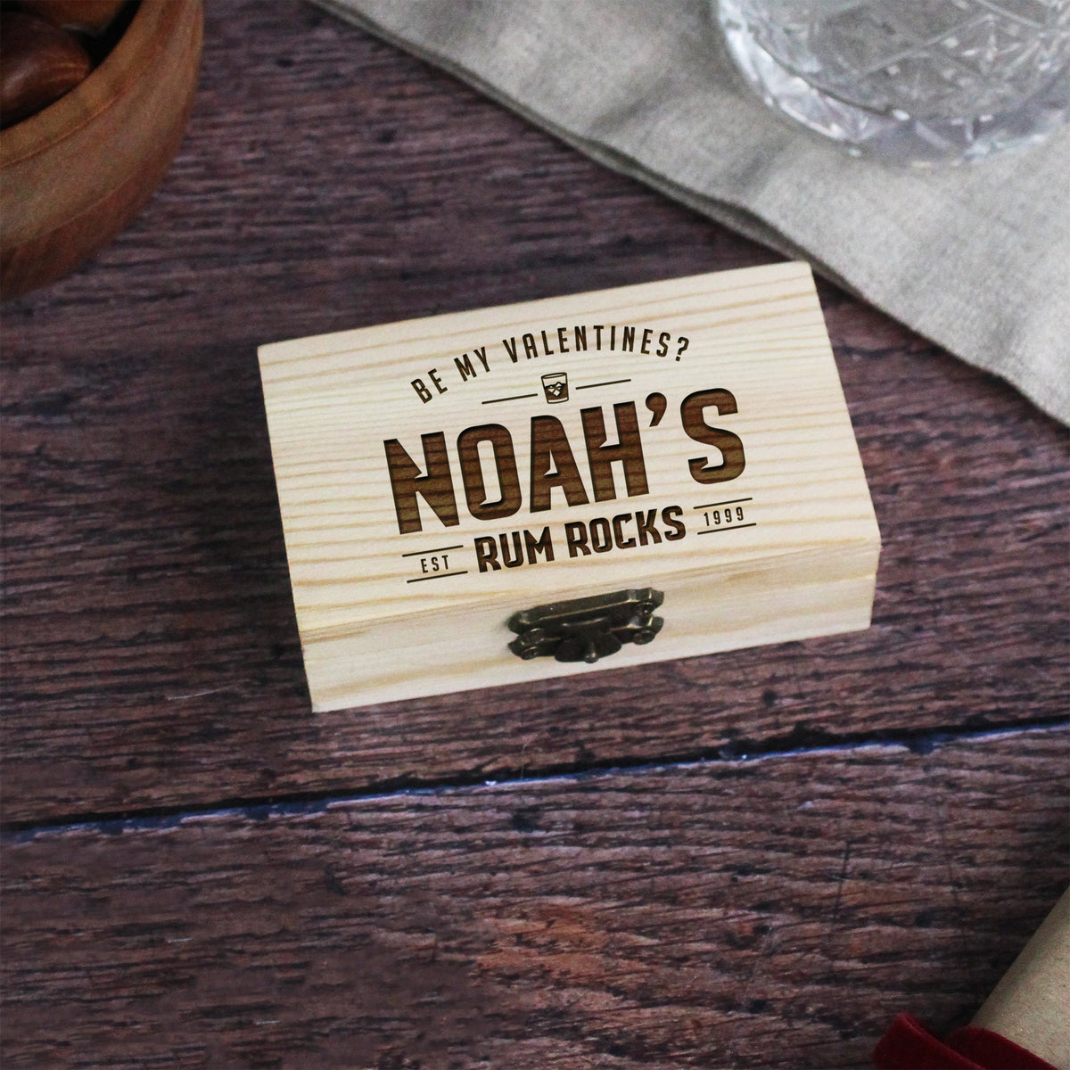 Personalised 'Rum Rocks' Box with Soapstone Ice Cubes - GiftsInAJiffy